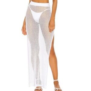 superdown | Swim | Superdown White Crochet Knit Swim Cover Up Maxi ...